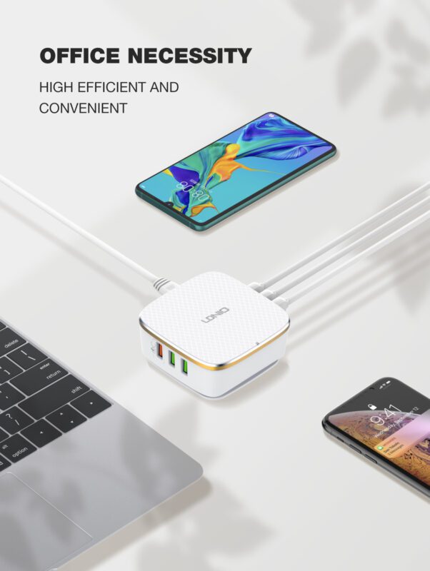 A6704 -35W Desktop High Power Fast Charging Home Charger 6 USB Ports ...
